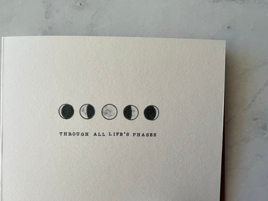 Through All Life's Phases Card Moon Phases Greeting Card - Etsy