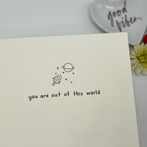Out of This World Card | Space Greeting Card | Minimalistic - Etsy