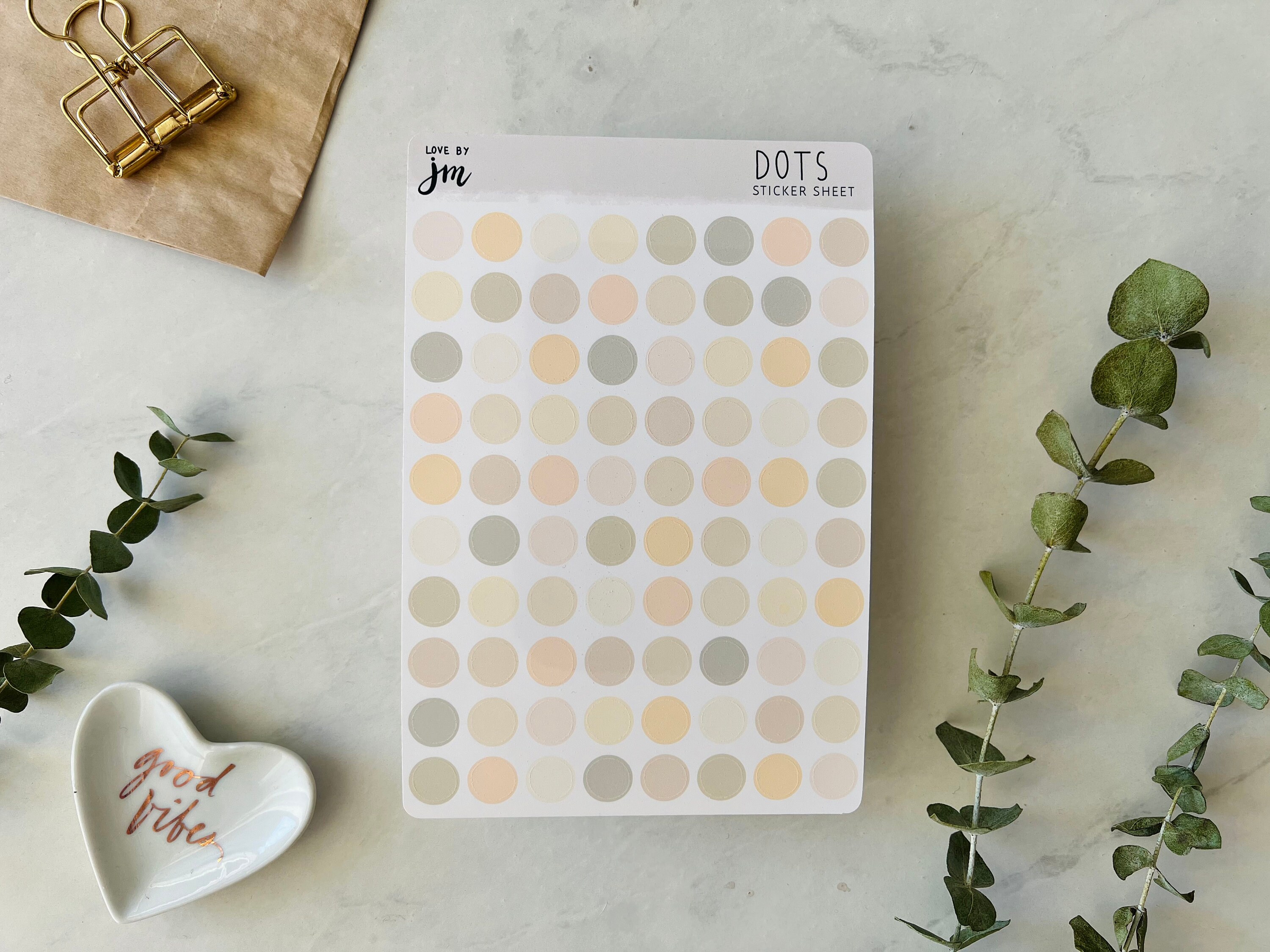 Colorful Dot Planner Sticker Sheet | Circle Planner Stickers, Bullet ...