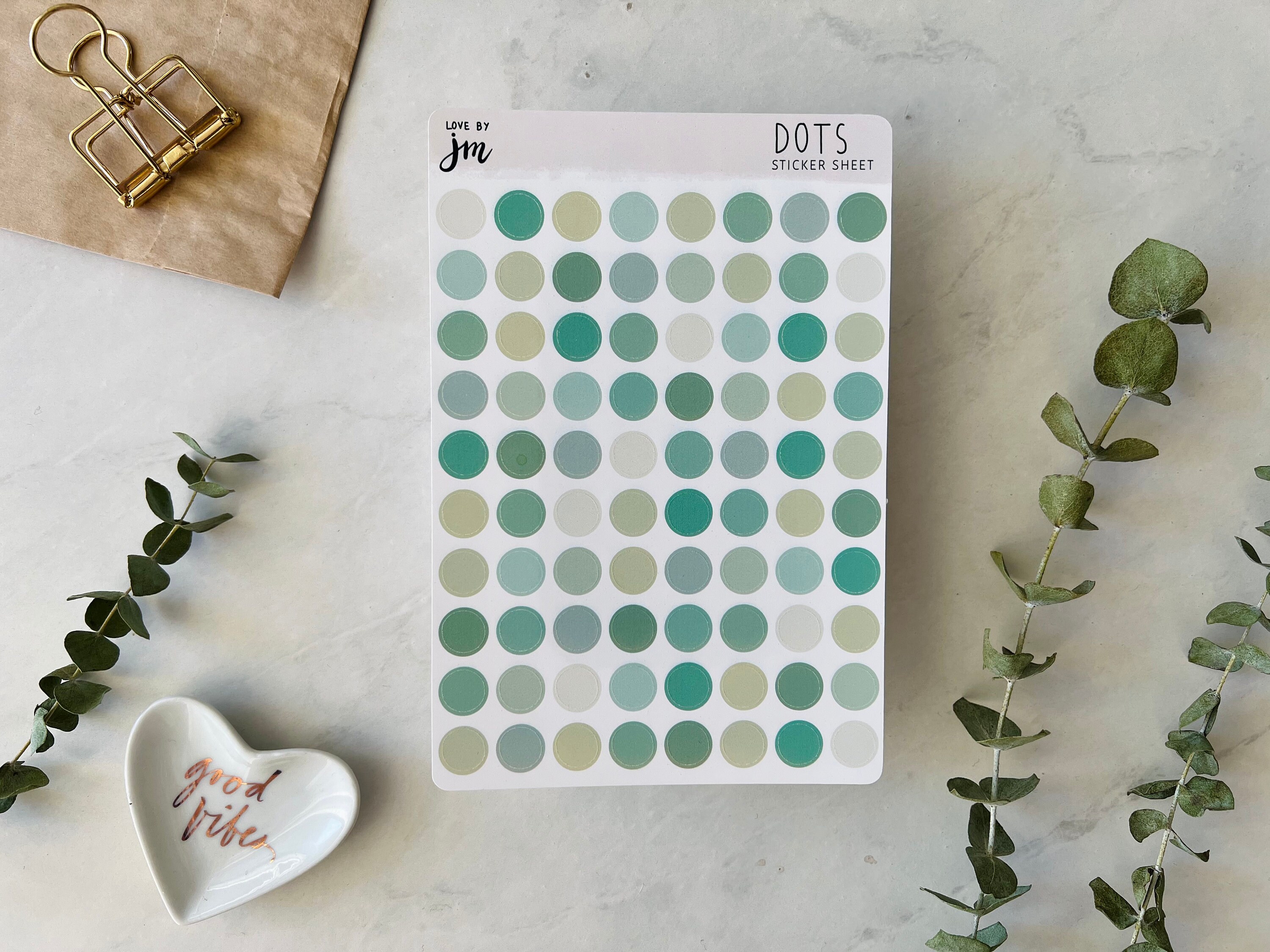 Colorful Dot Planner Sticker Sheet | Circle Planner Stickers, Bullet ...