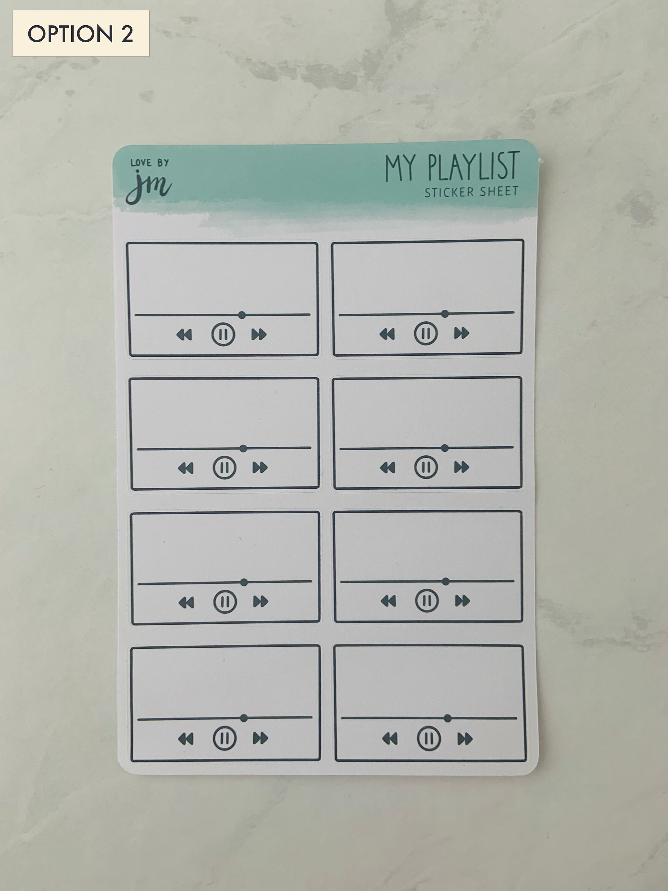 Favorite Playlist Songs Sticker Sheet Planner Stickers | Etsy