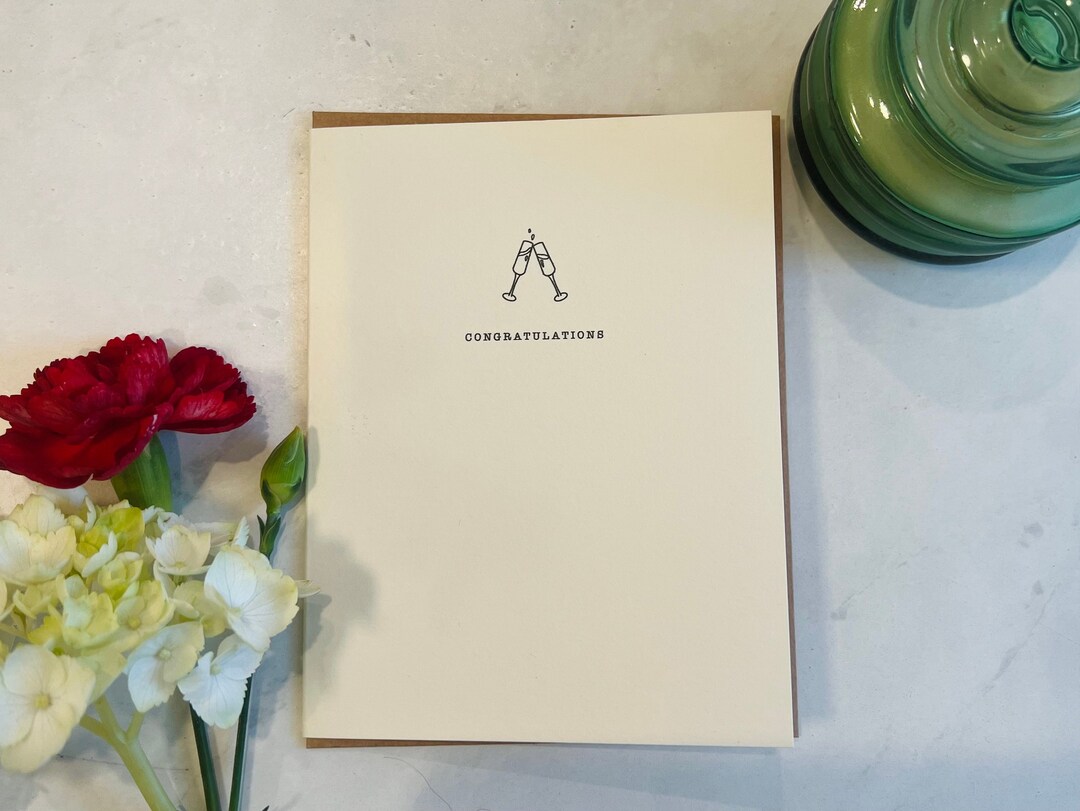 Congratulations Card | Celebrate Greeting Card | Minimalistic - Etsy