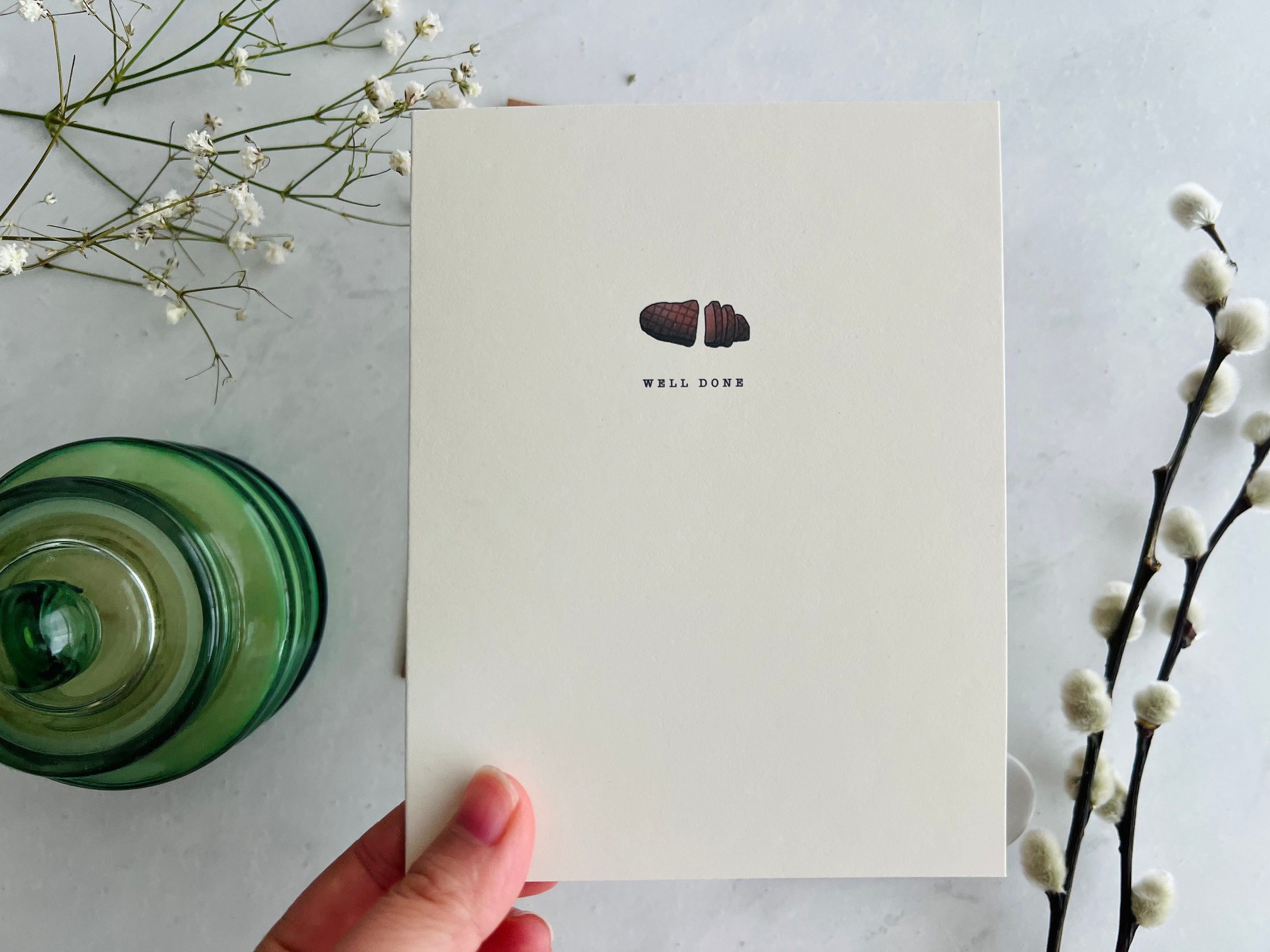 Well Done Card Congrats Card Punny Gift Minimalistic - Etsy