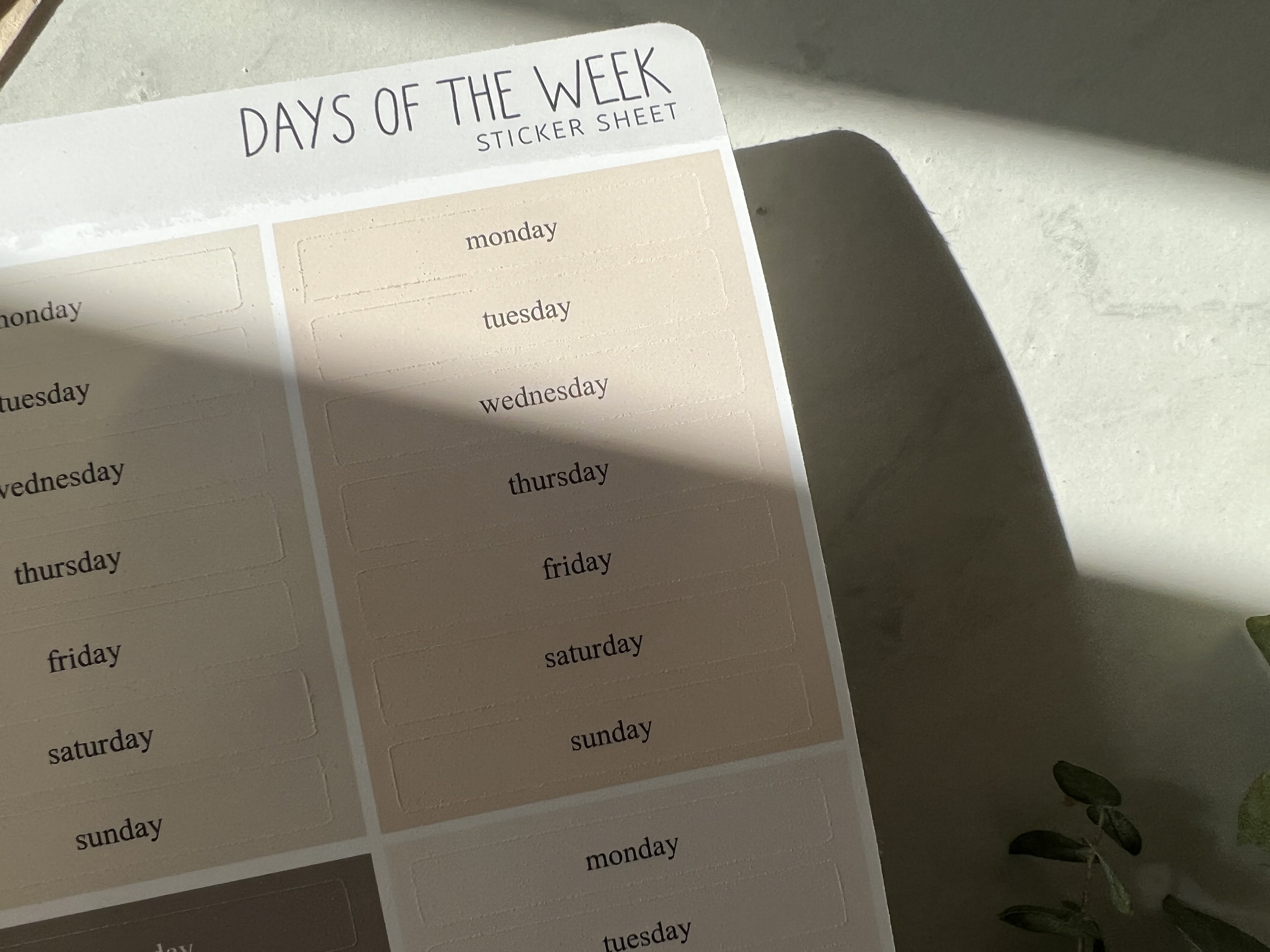 Days of the Week Stickers | Cute Weekly Label Planner Stickers, Bullet ...