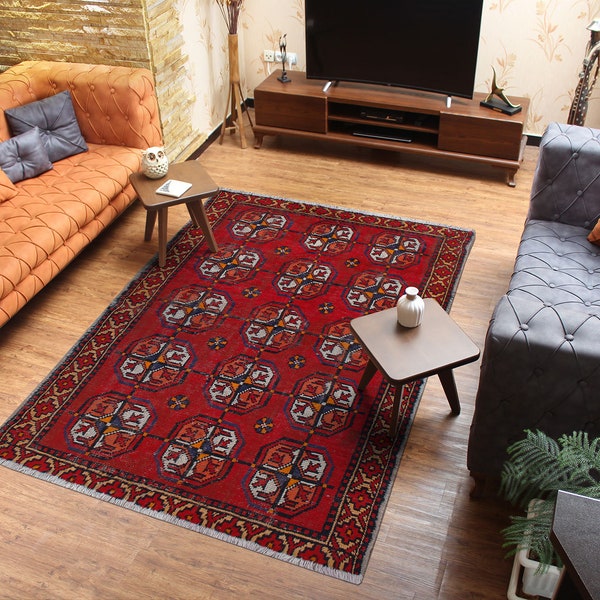 Red Persian Rug - Etsy