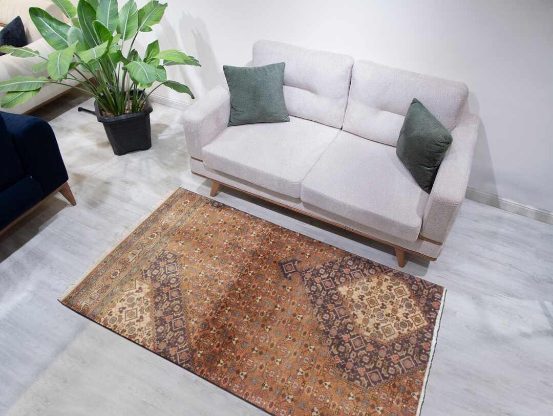 Turkish Kitchen Rug, 3x5 Rug, Small Antique Authentic Handmade Rugs for ...