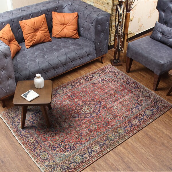 Red Persian Rug - Etsy