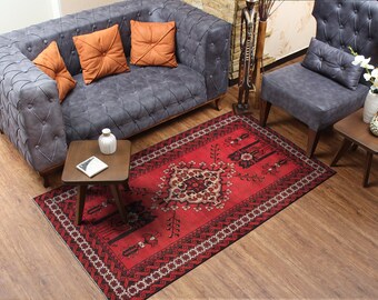 4x7 Handmade Persian Rug 4x7 Vintage Rugs for Living Room - Etsy