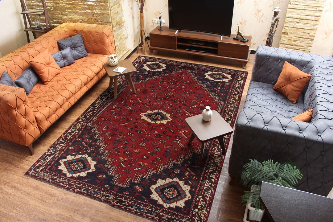 6x9 Persian Rug Rugs for Living Room Handmade Rug - Etsy