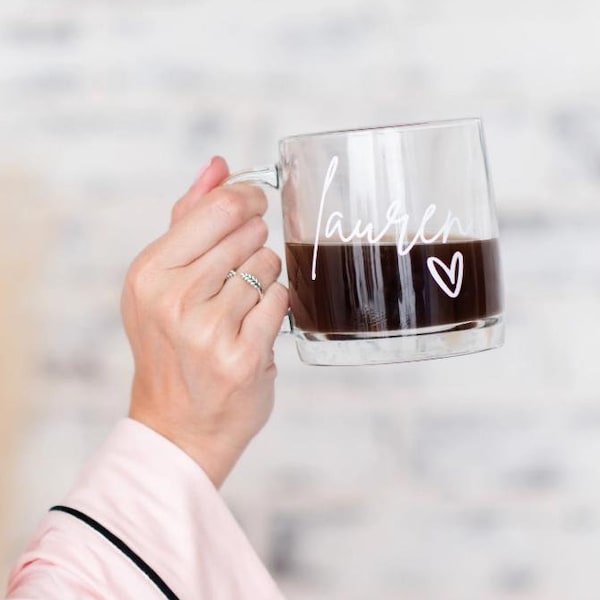 Clear Glass Mug - Etsy