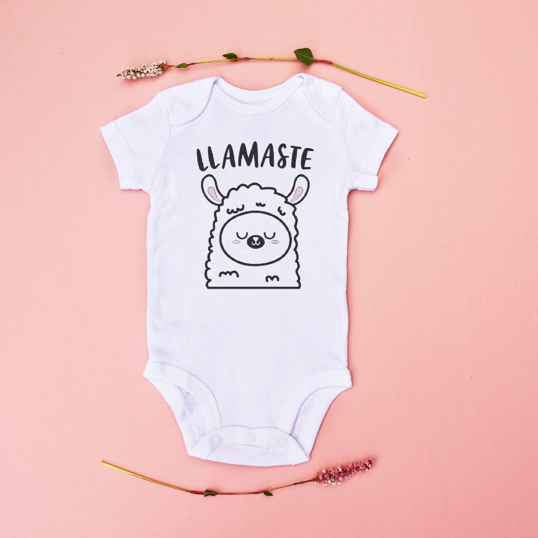 Llamaste Cute Namaste Llama Word Play-zen Baby Yoga Baby Onesie® Baby ...