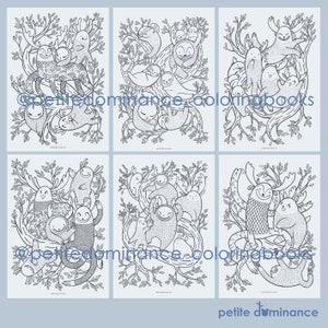 Printable coloring book Forest animals vol. 2 | Etsy