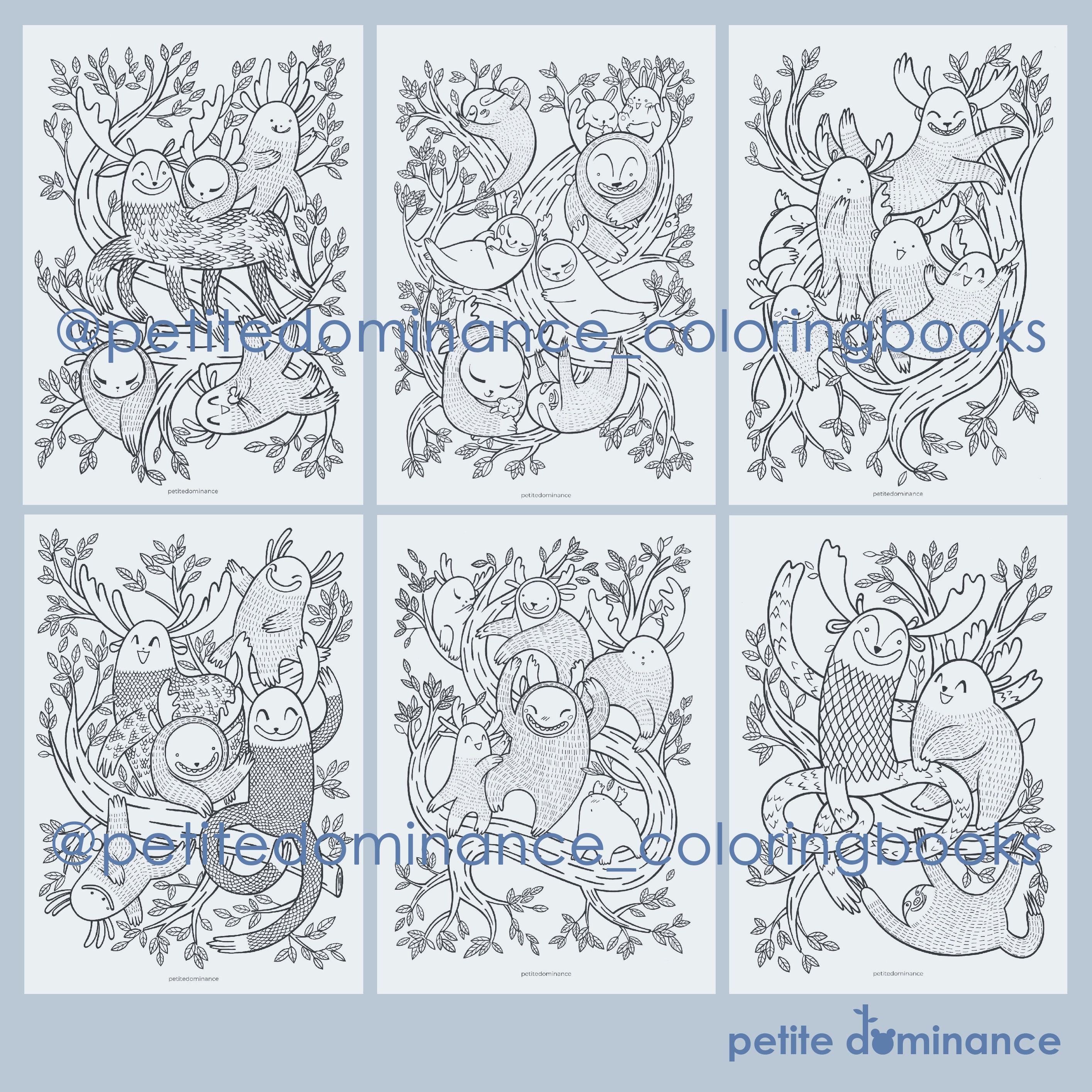 Printable Coloring Book Forest Animals Vol. 2 - Etsy