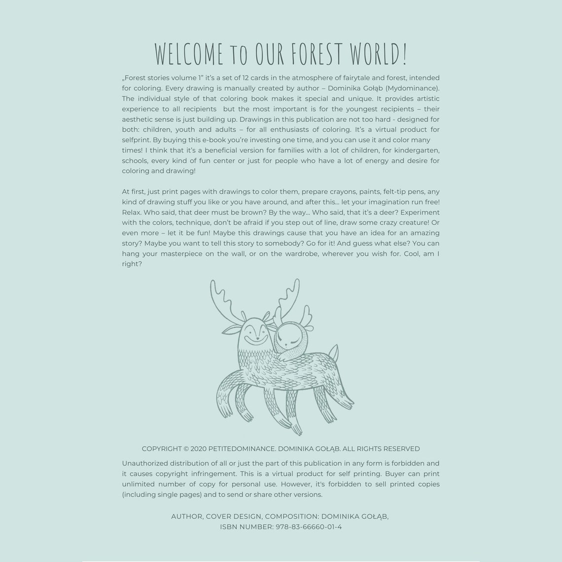 Printable Coloring Book Forest Animals Vol. 1 - Etsy