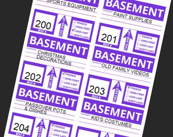 PRINTABLE MOVING LABELS Storage - Etsy