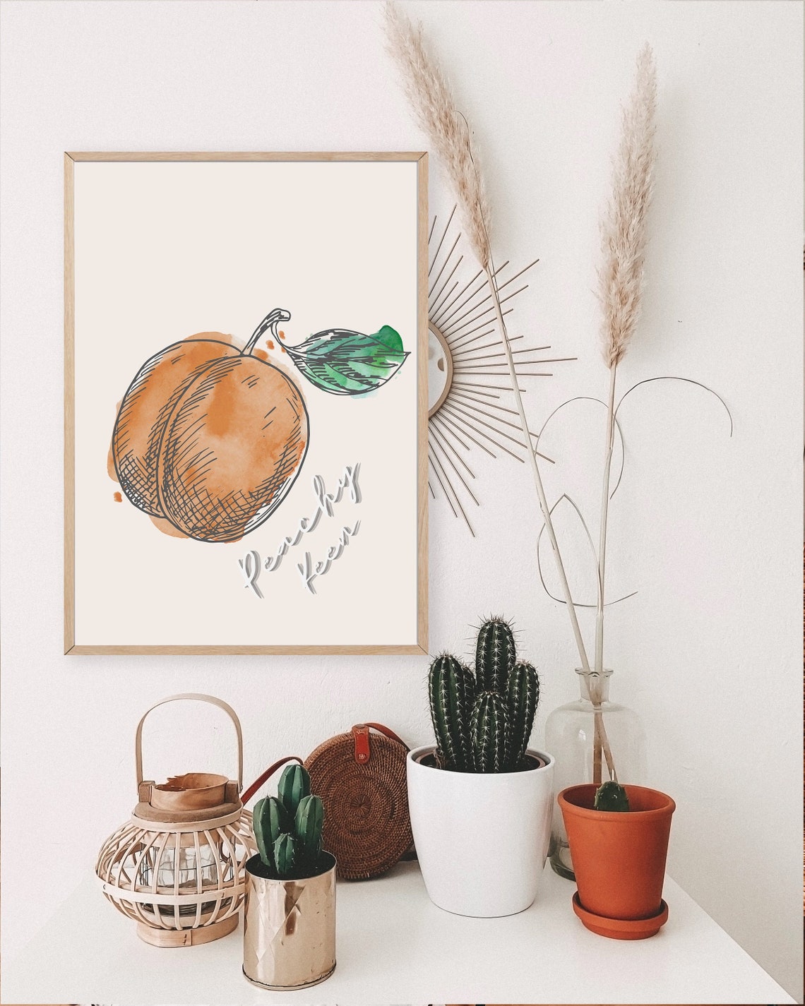 Peachy Keen Downloadable Digital Print - Etsy