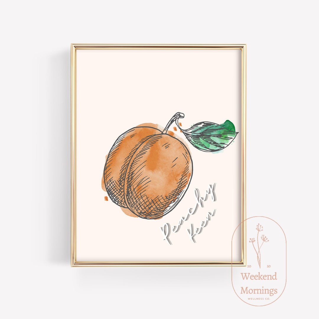 Peachy Keen Downloadable Digital Print - Etsy