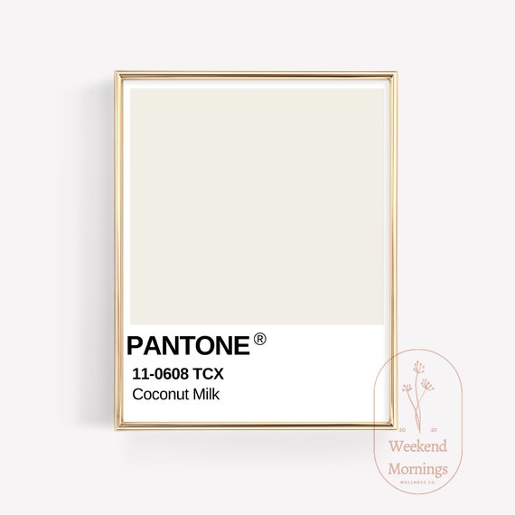 PANTONE Coconut Milk Print Minimalist Poster Wall Art | Etsy