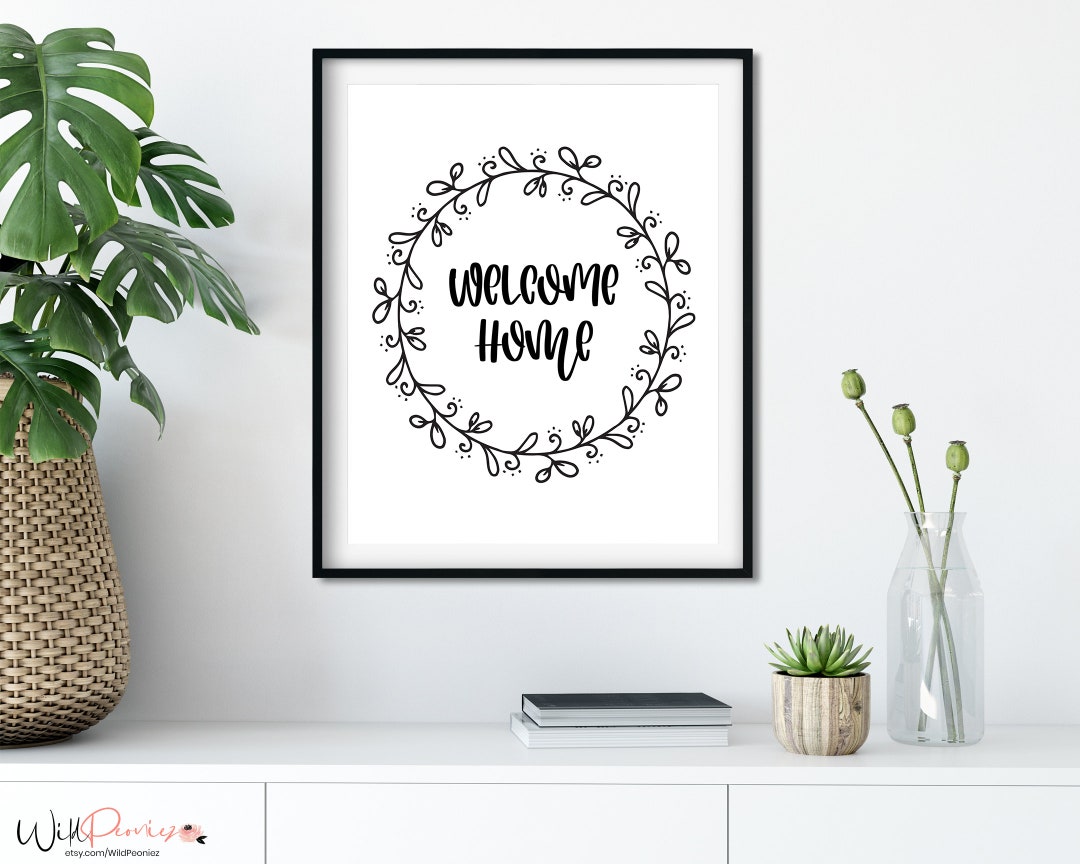 Welcome Home Wall Art Printable Welcome Home Print Welcome - Etsy France