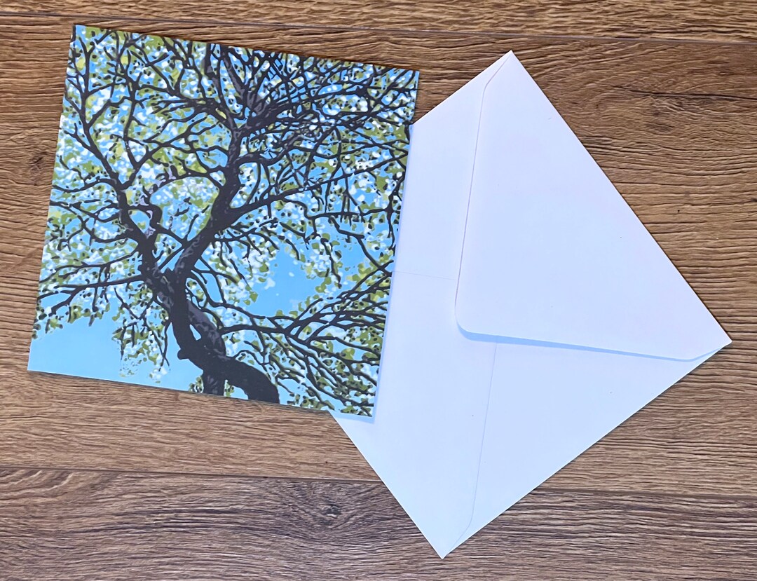 Apple Crumble Tree Art Greetings Card, Linocut Print, Art Card, Apple ...