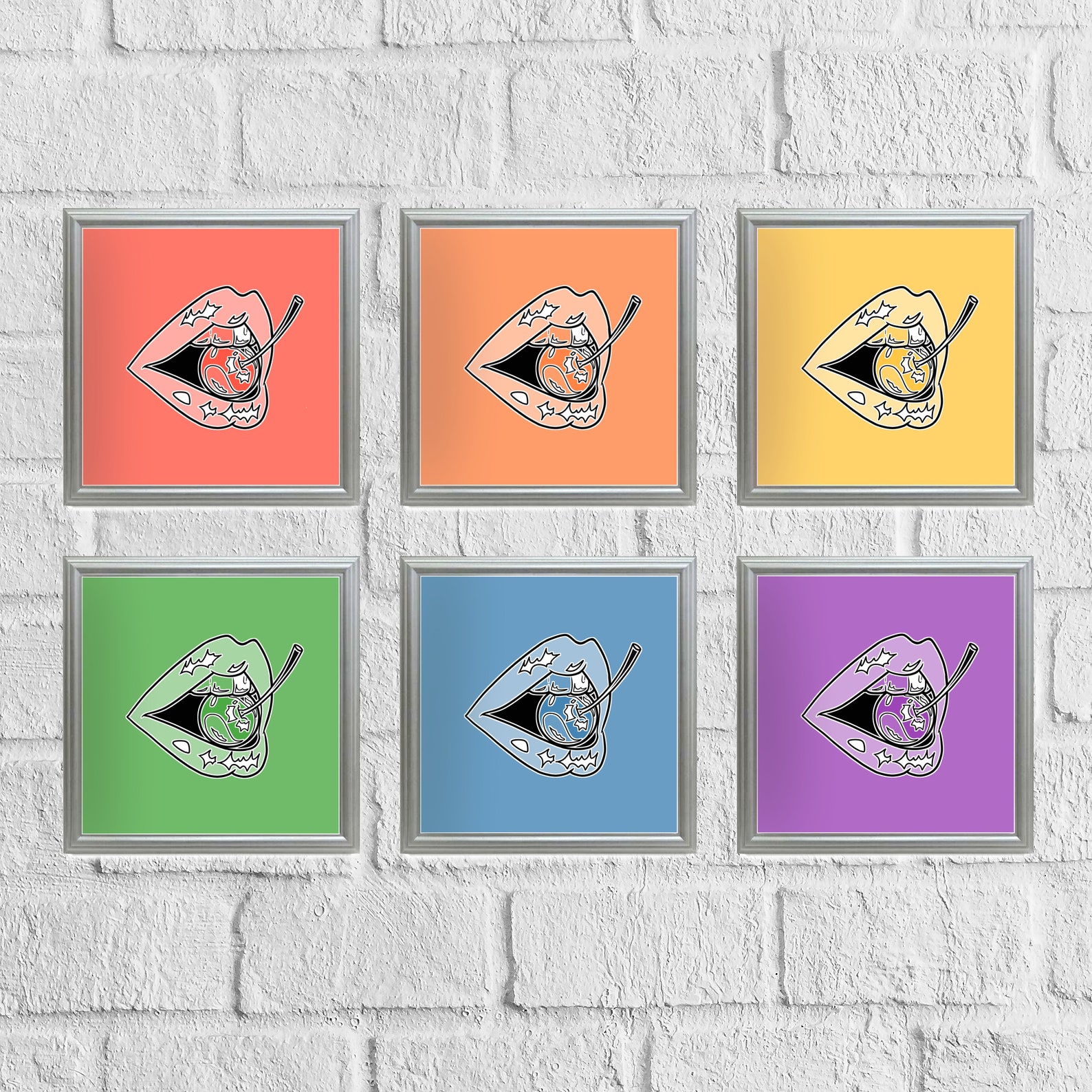 Lip Digital Art, Lip Wall Art, Hip Art, Wall Decoration, Lip Print ...