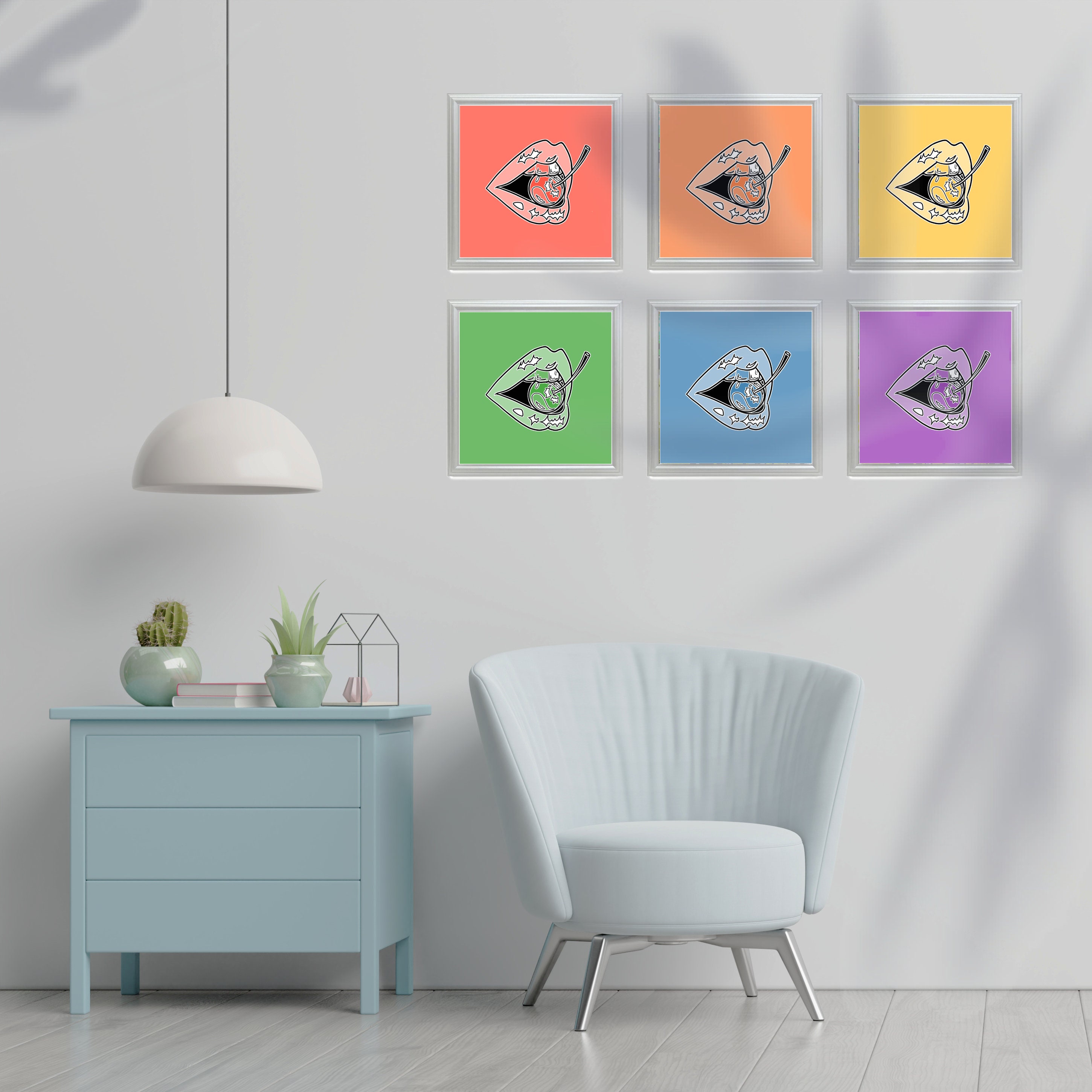 Lip Digital Art, Lip Wall Art, Hip Art, Wall Decoration, Lip Print ...