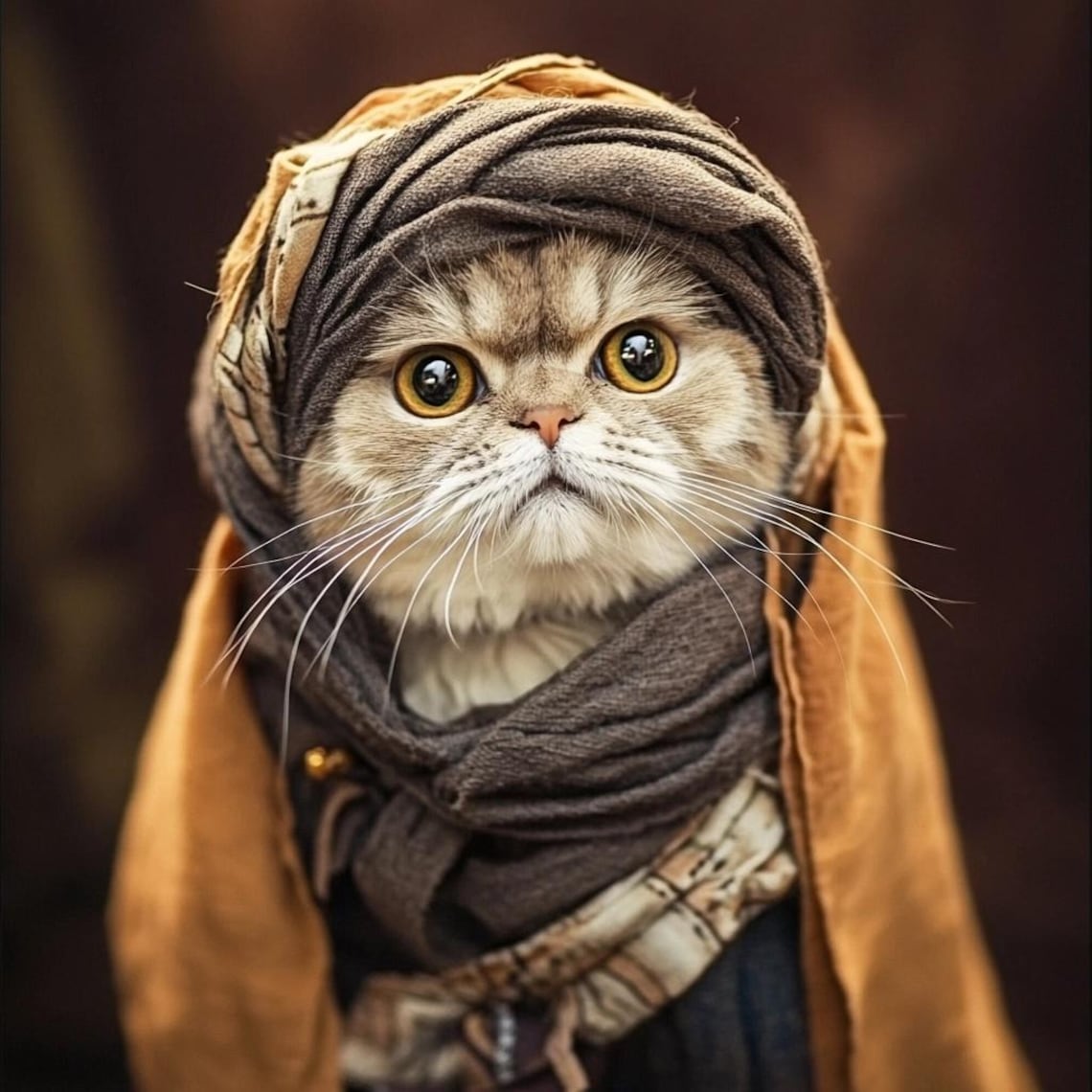 Custom Muslim Cat Portrait Digital File Personalize Pet Art - Etsy