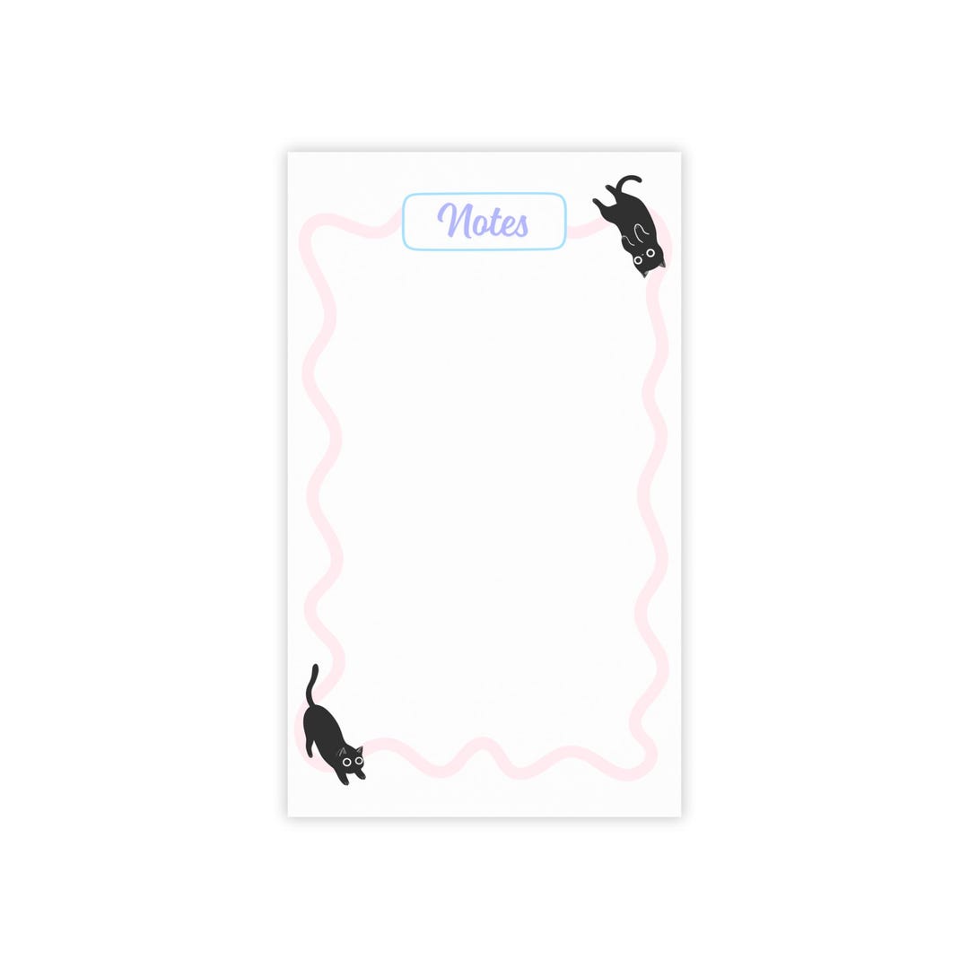 Black Cat Post-it® Note Pads, Cat Stationary, Cute Note Pad - Etsy UK