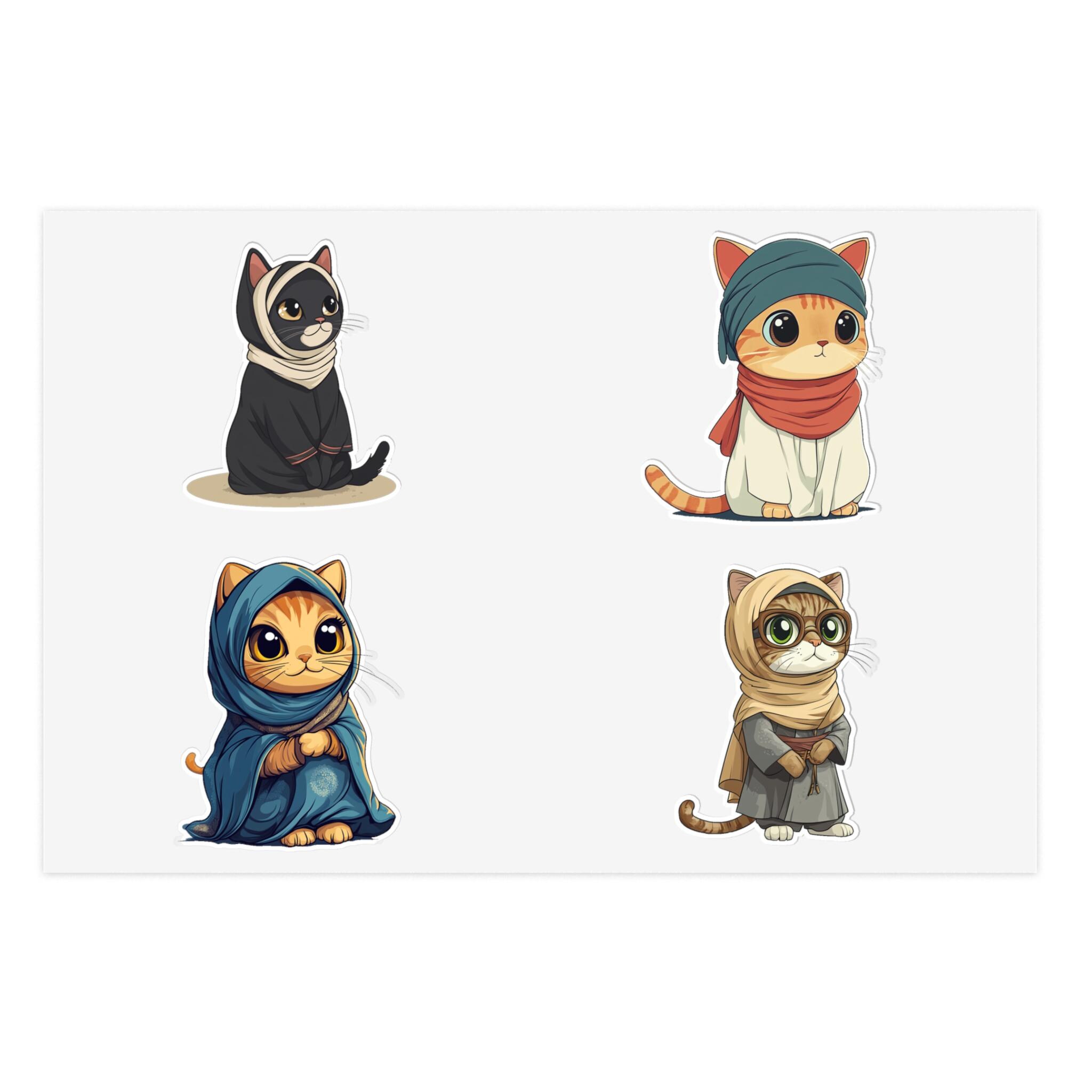 Muslim Stickers, Cat Stickers , Feline Decals, Islamic Laptop Decals ...