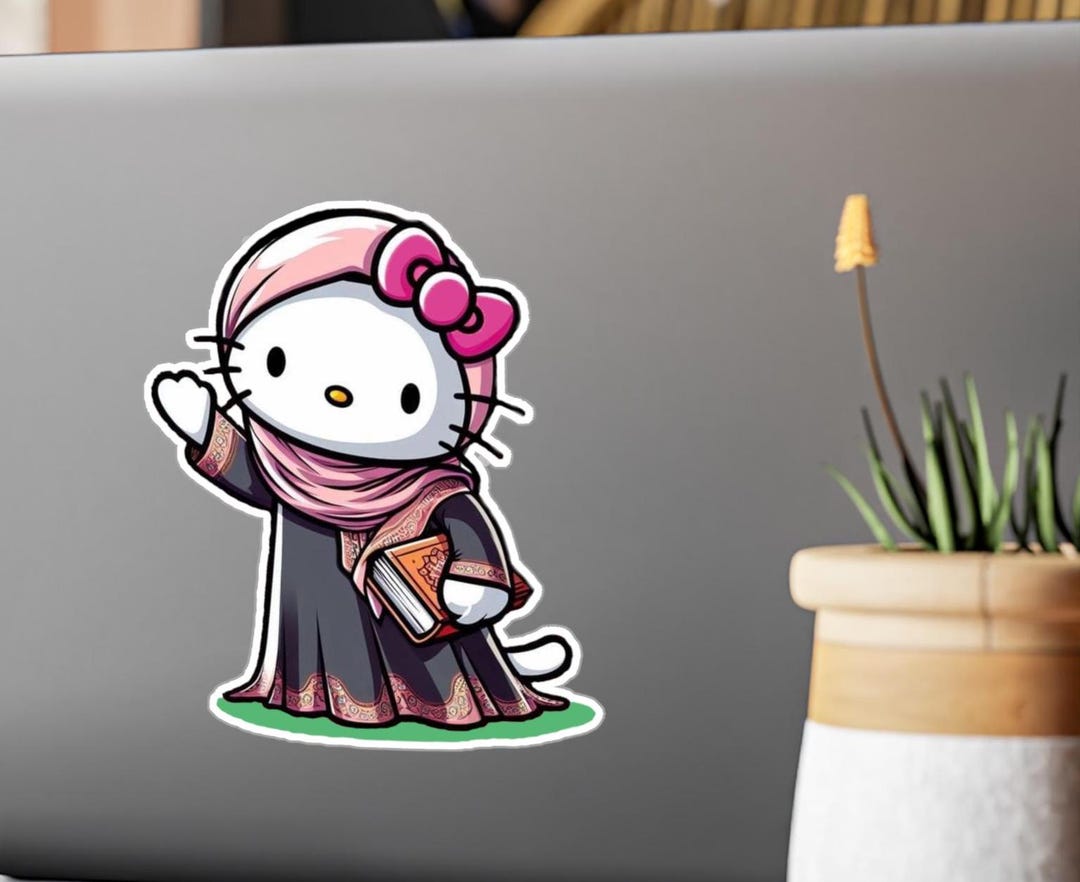 Muslim Hello Kitty Sticker, Muslim Girl, Muslim Kids, Eid Gift, Cat ...