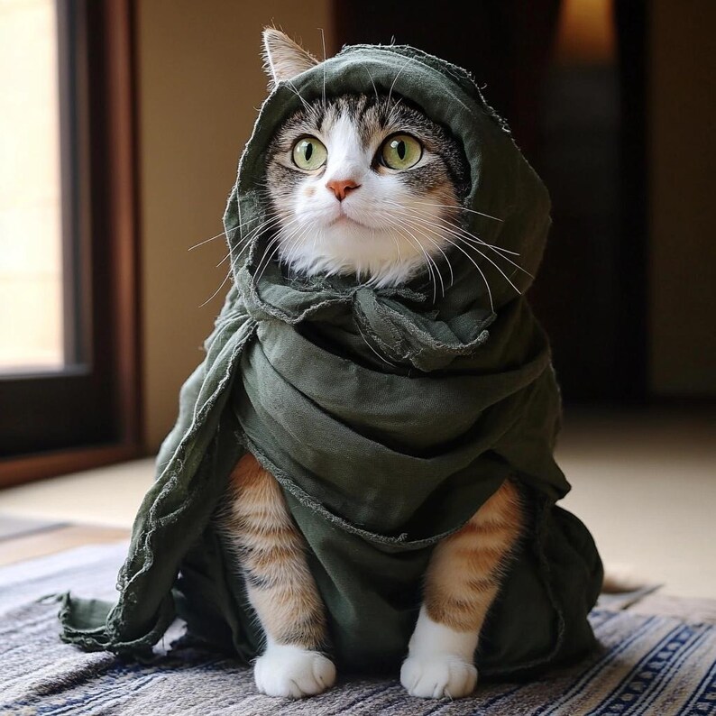 Custom Muslim Cat Portrait Digital File Personalize Pet Art - Etsy