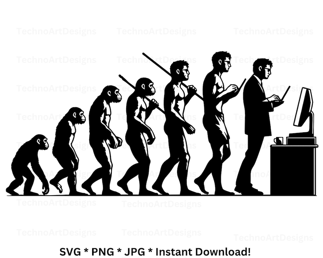 Evolution of Programmer SVG, Born to Coding SVG, Funny Programmer SVG, Programmer Evolution ...