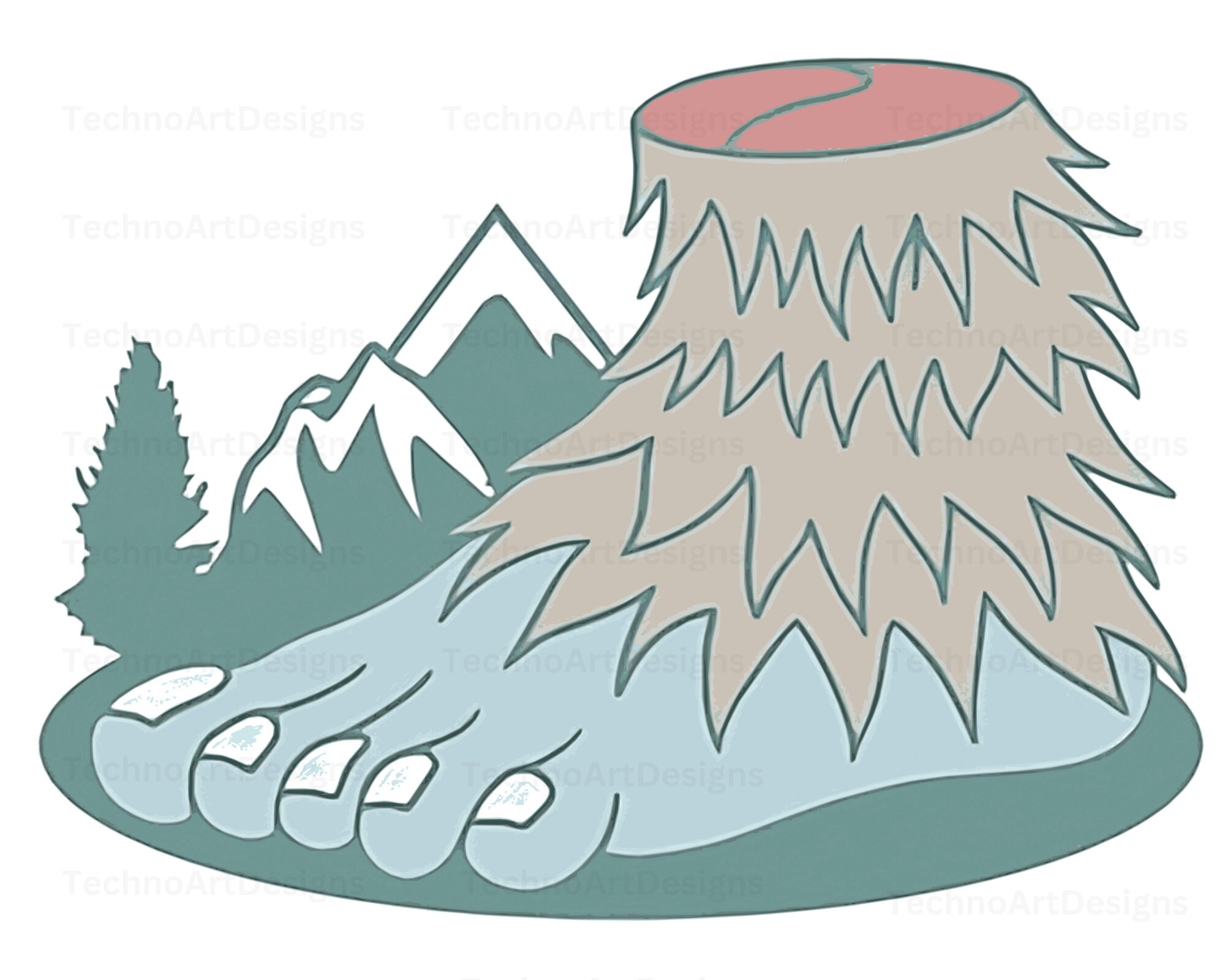 Bigfoot Svg, Bigfoot Png, Bigfoot Clip Art, Bigfoot Mountain Svg ...