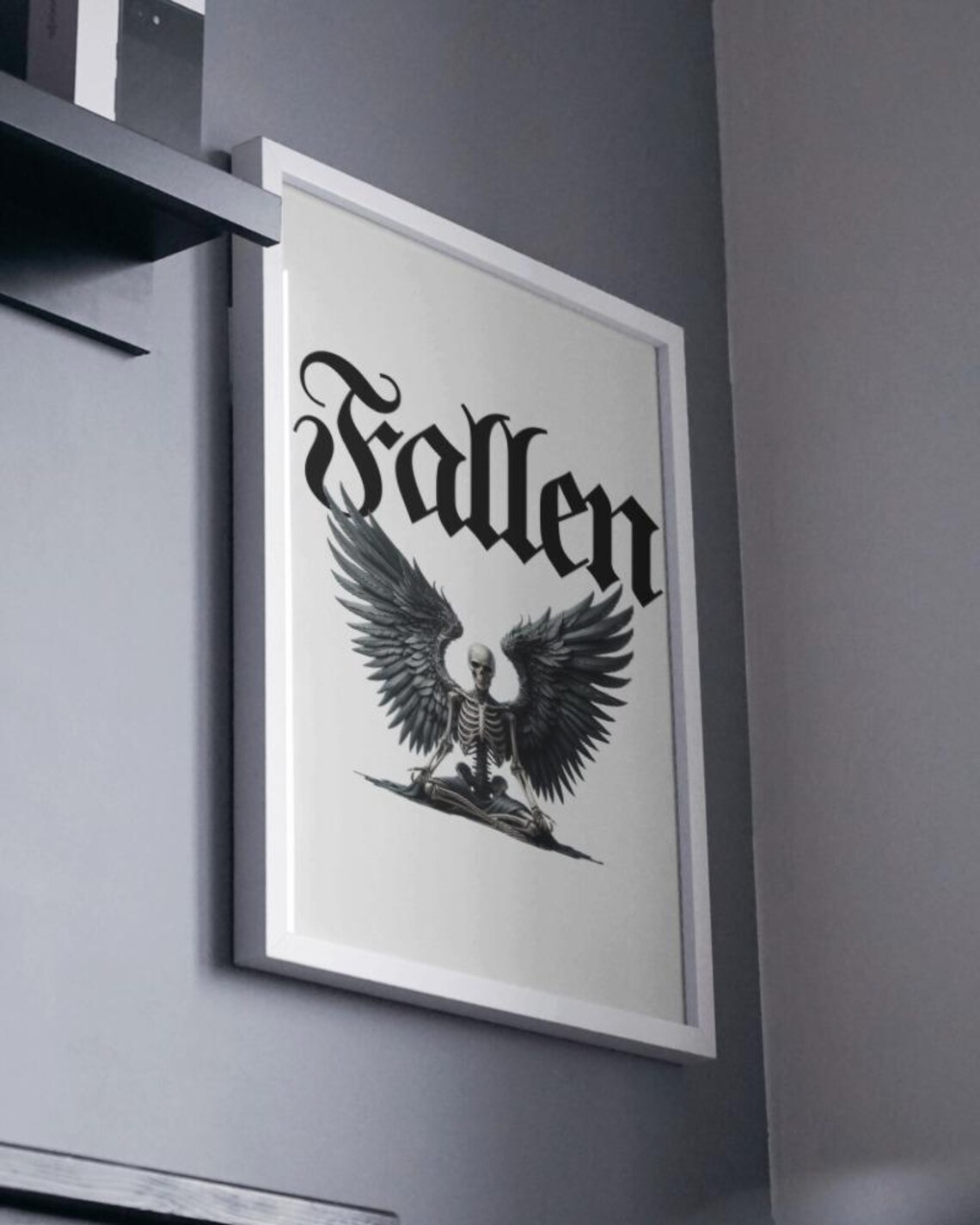 Fallen Angel Printable Digital Download, Fallen Angel Skeleton Modern ...