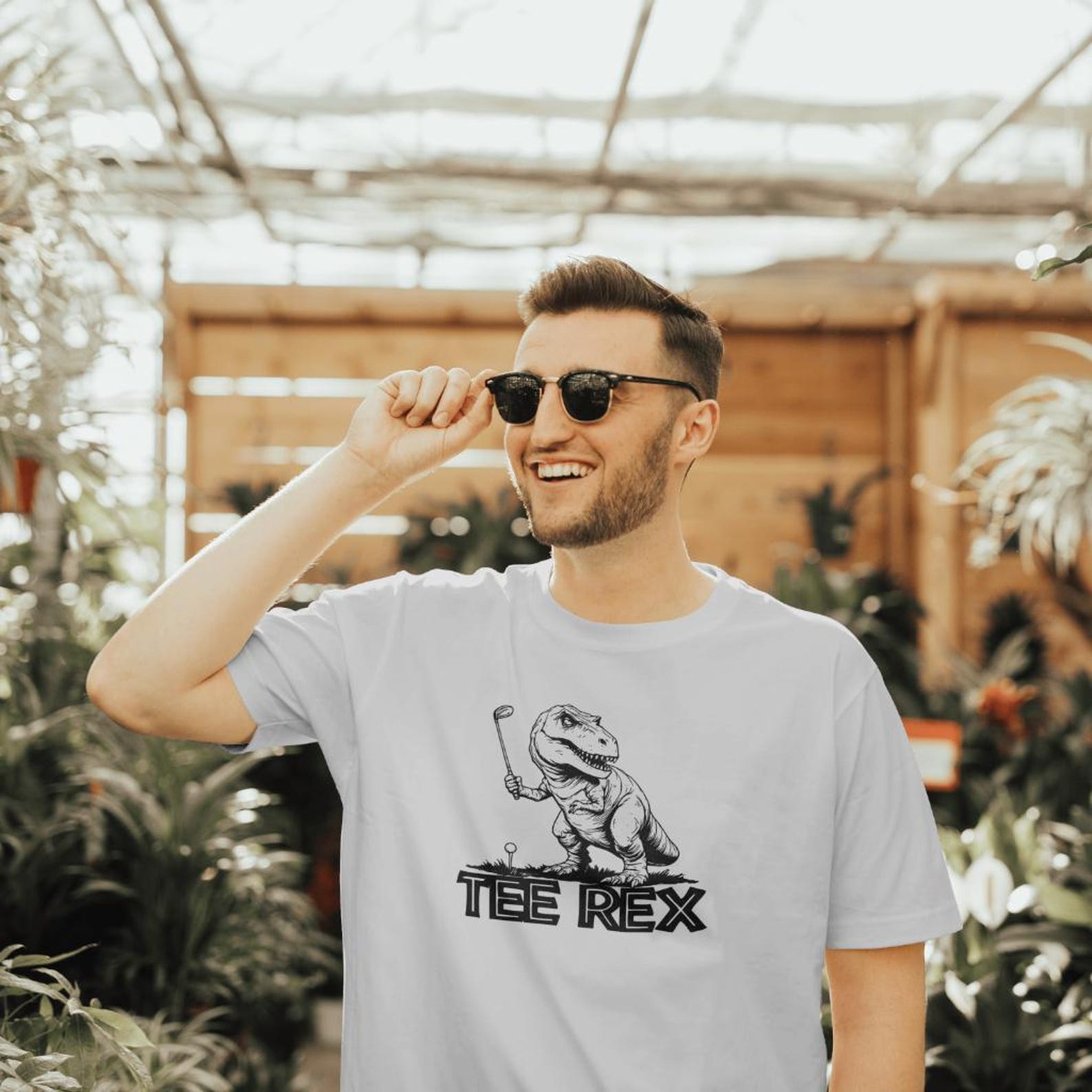 Tee Rex, Golf Shirt for Dad, Tyrannosaurus Rex, T Rex Dinosaur ...