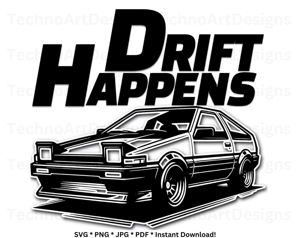 Drift Happens AE86, Toyota Ae86 Trueno, Street Racing Shirt, Png Svg ...