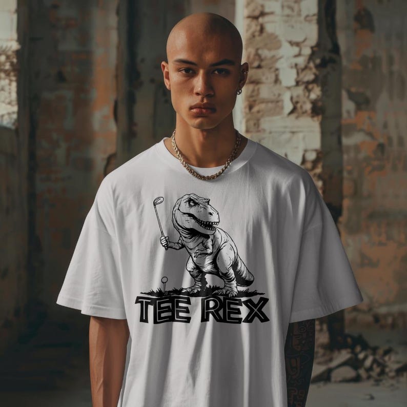 Tee Rex, Golf Shirt for Dad, Tyrannosaurus Rex, T Rex Dinosaur ...