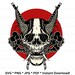 Longhorn Skull SVG, Longhorn Japanese Samurai Mask Skull Svg, Clip Art ...