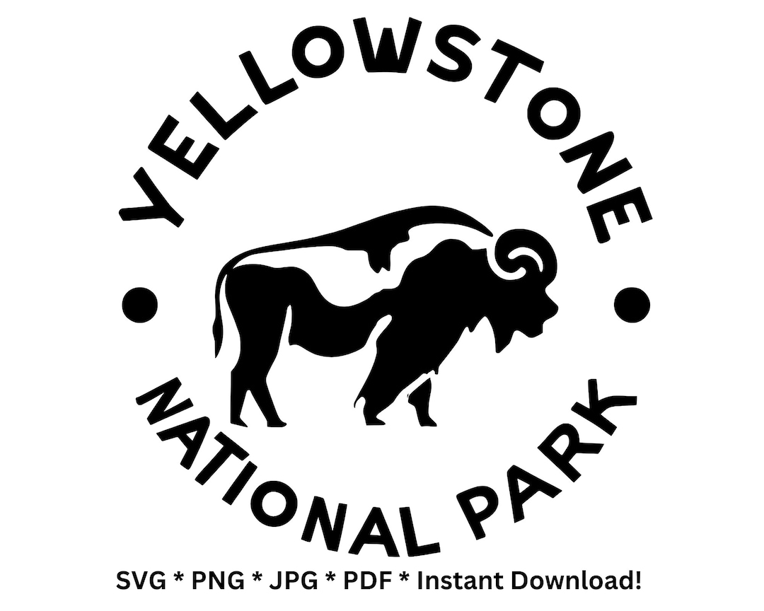 Yellowstone SVG, Yellowstone Hiking SVG, Yellowstone National Park Logo ...