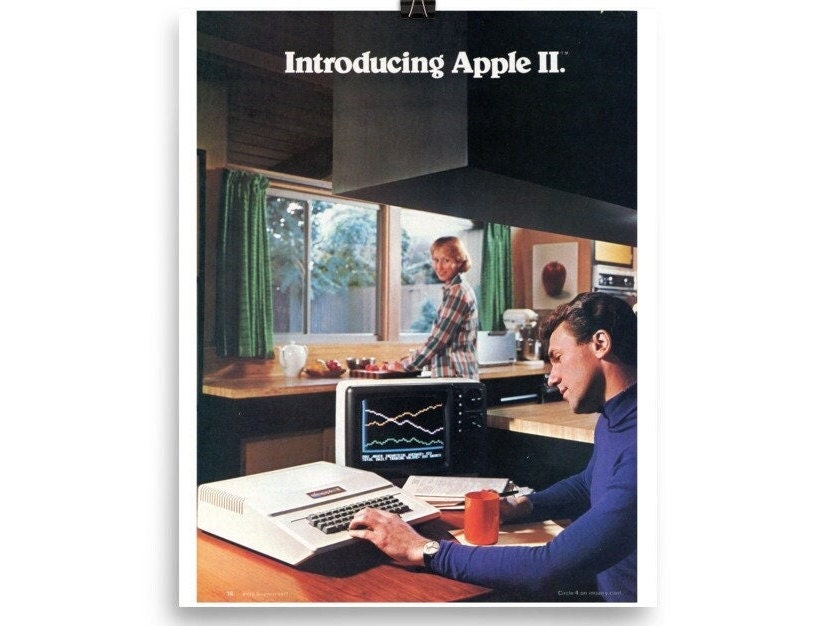 Apple II 2 Series Poster Print Png Jpg Pdf File, Personal Home Computer ...