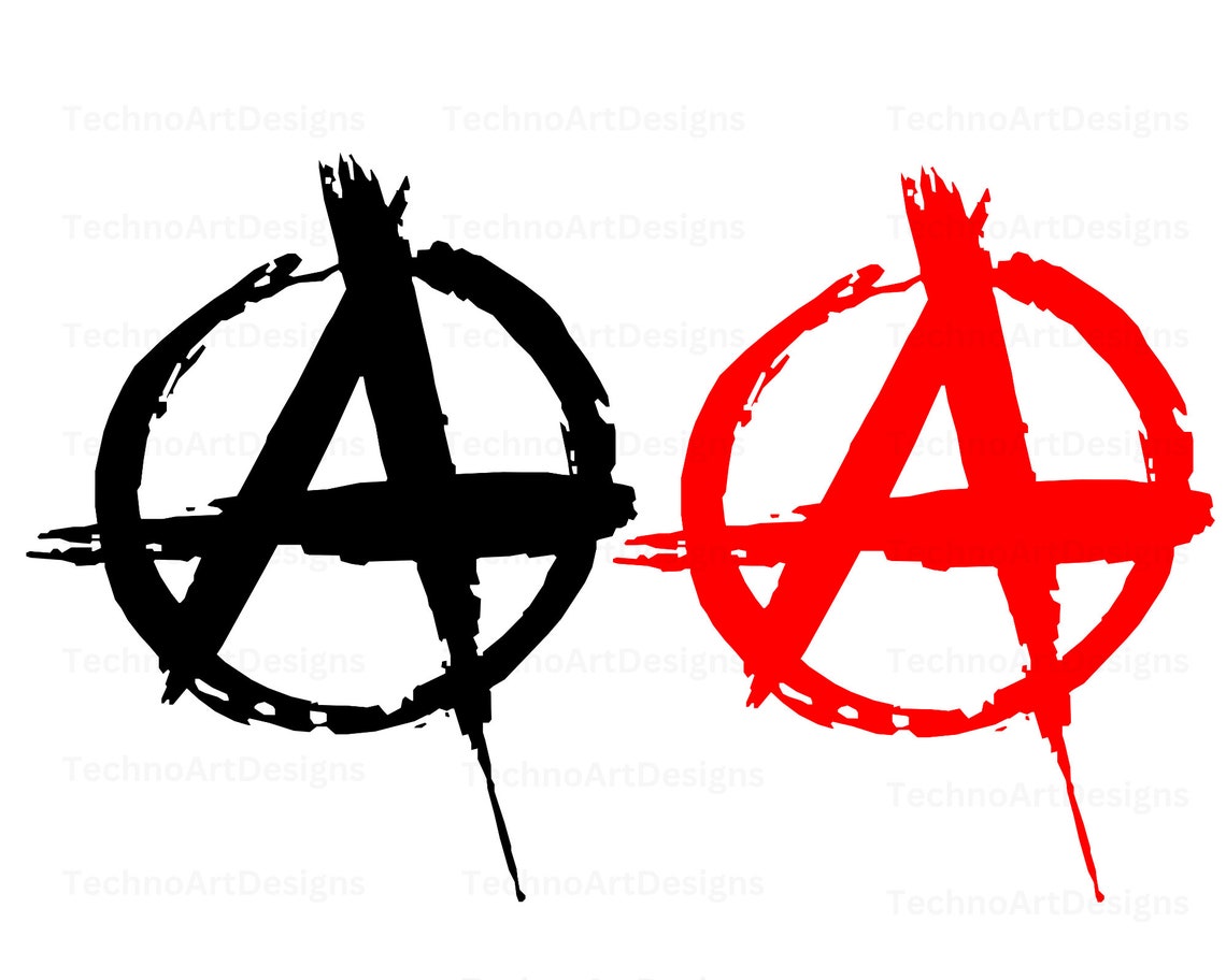Anarchy Symbol Svg, Dxf, Png, Jpg Vector Files for Silhouette, Cricut ...