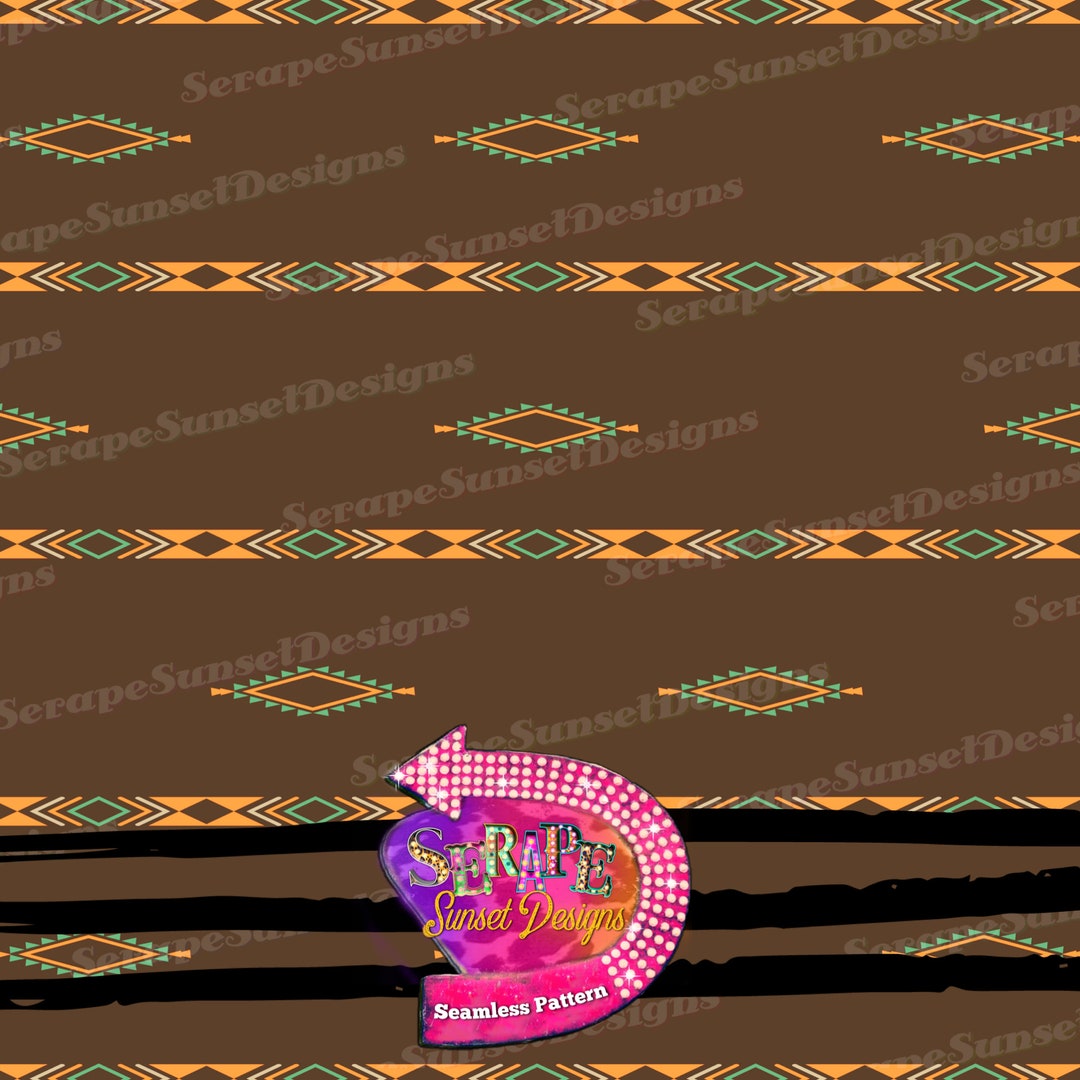 Brown Aztec Western Seamless Pattern - Etsy