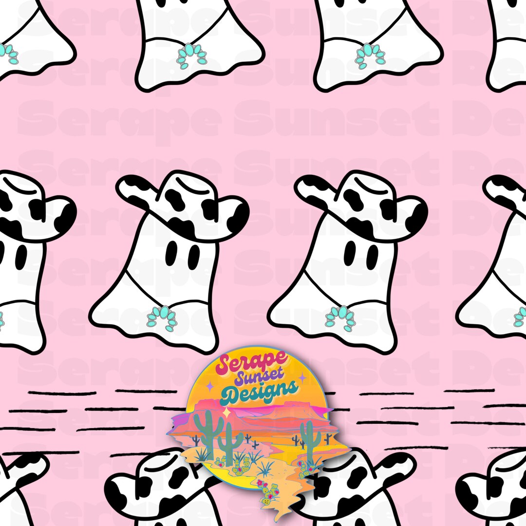 Halloween Cow Ghoul Seamless File - Etsy