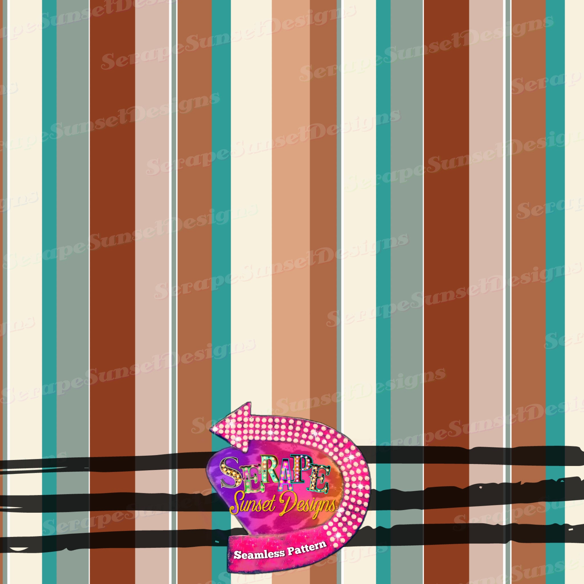 Western Stripes Seamless Pattern - Etsy