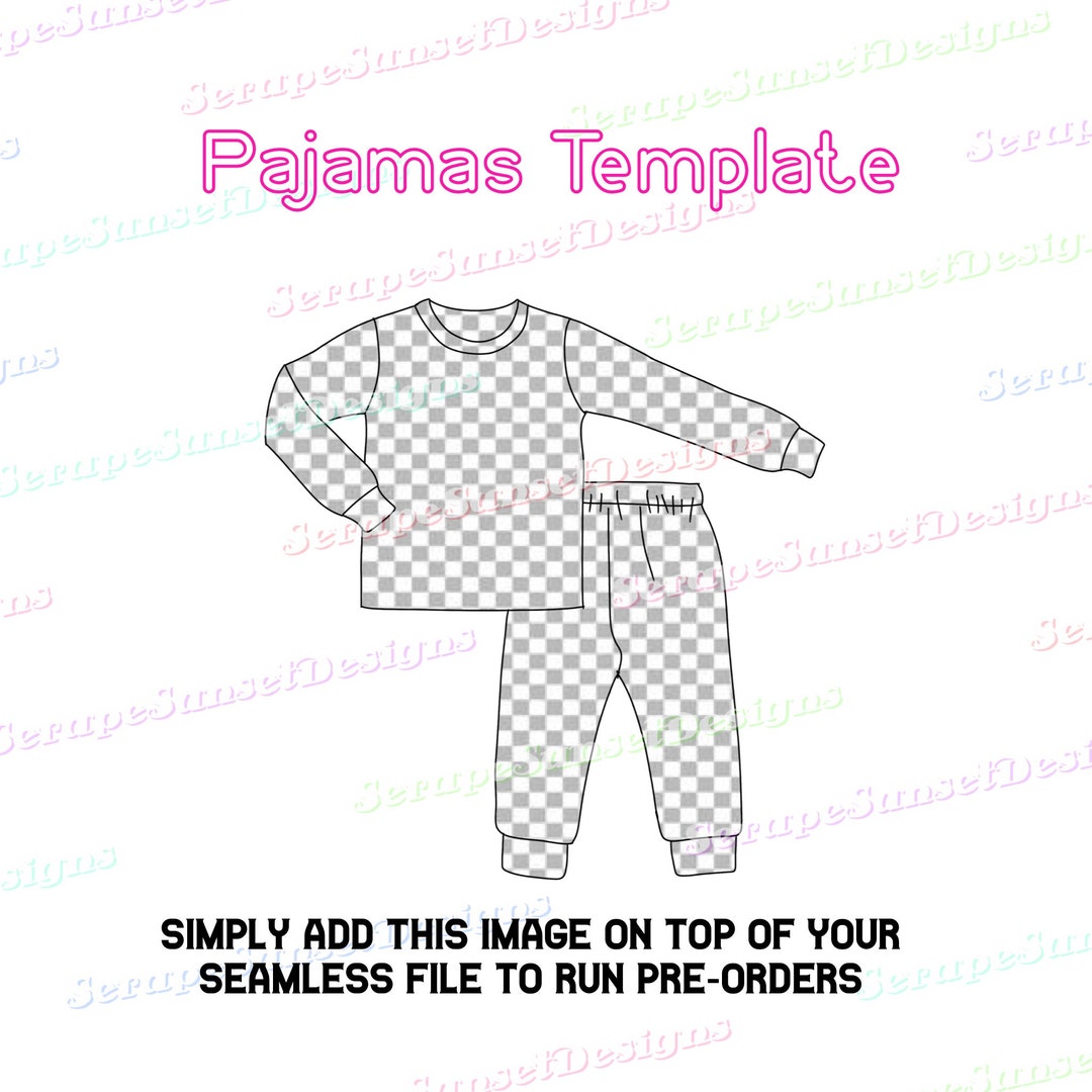 Pajamas Mock up Template - Etsy