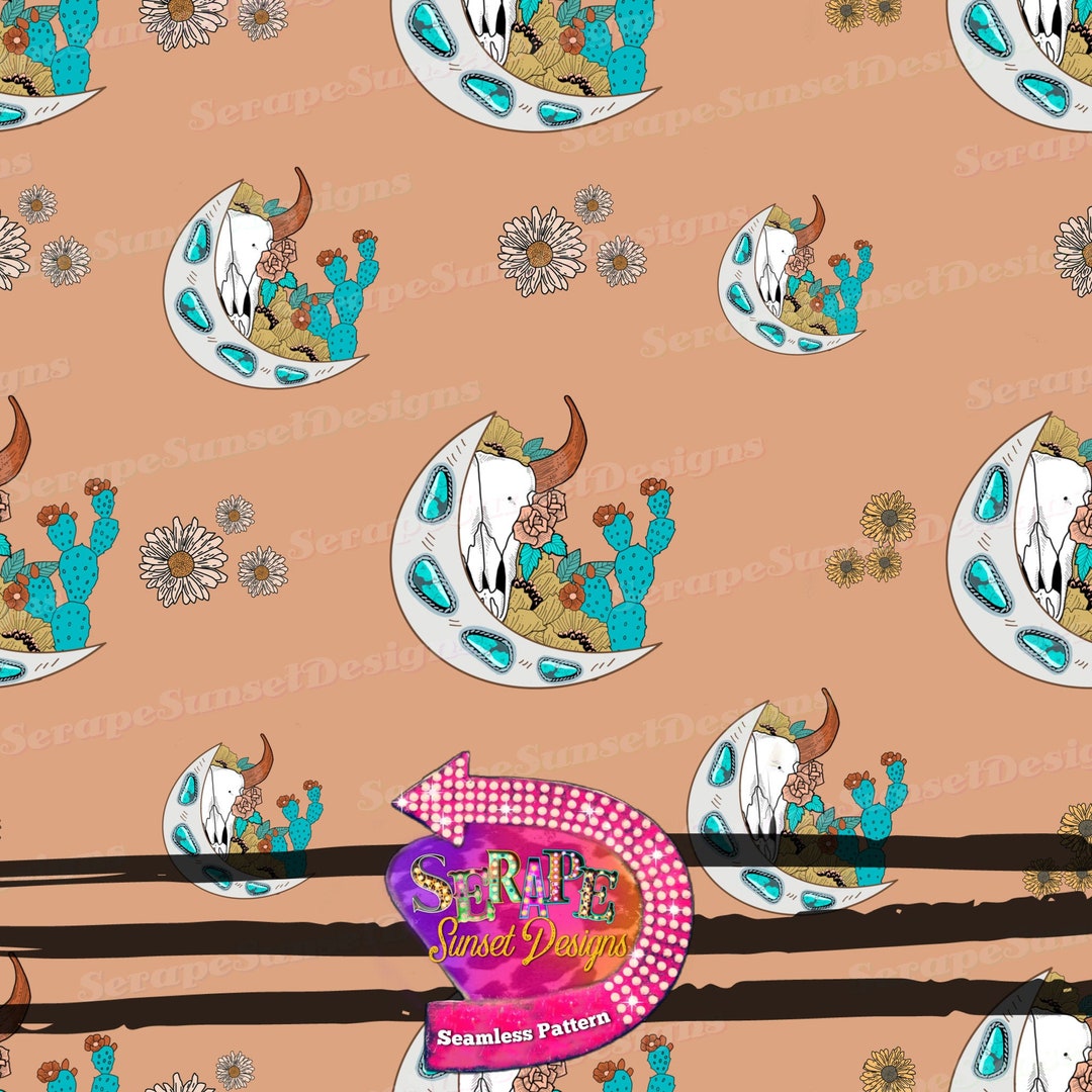 Boho Desert Dreamin Seamless Pattern - Etsy
