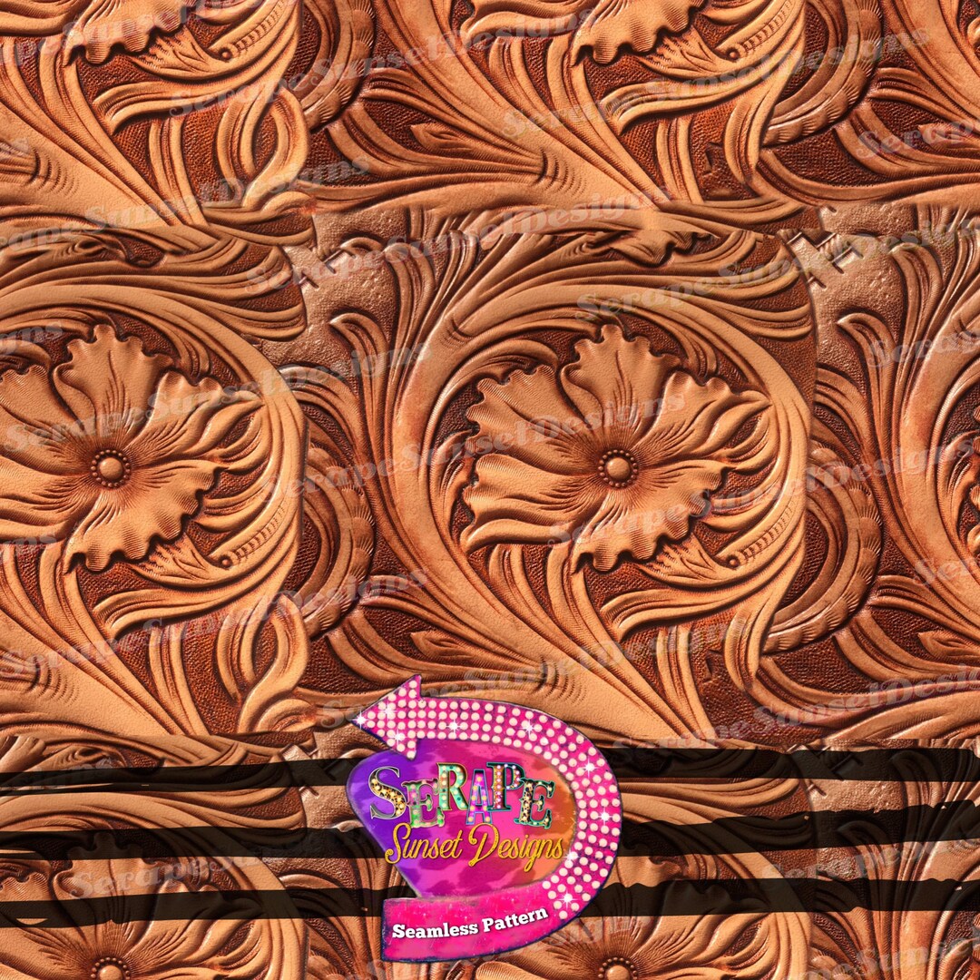 Tooled Leather Seamless Pattern - Etsy