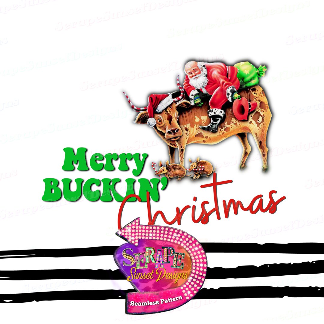 Merry Buckin Christmas Sublimation Digital Download - Etsy