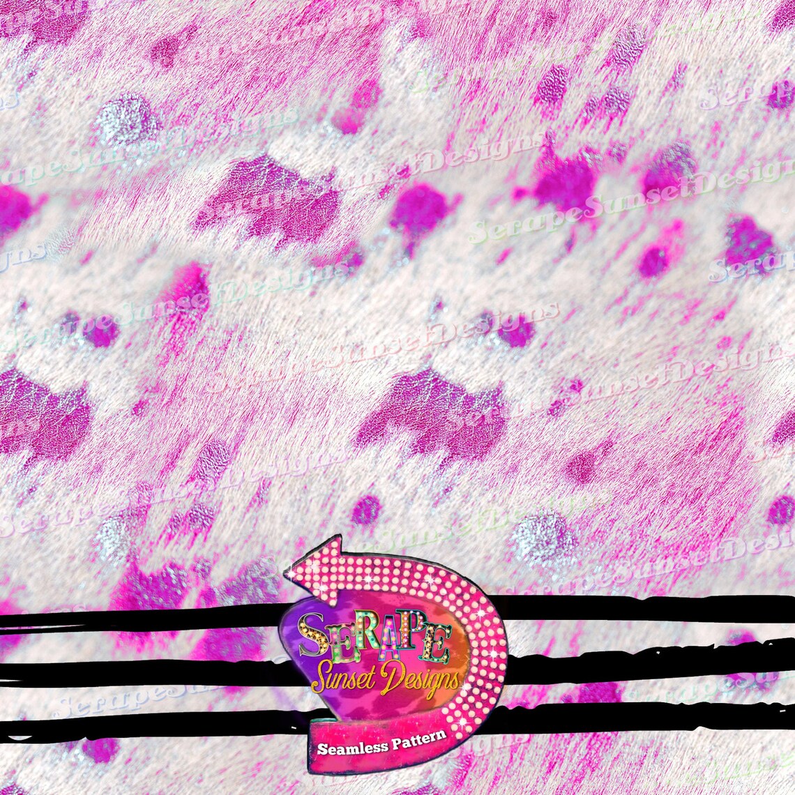 Pink Cowhide Seamless Pattern Design Digital Paper - Etsy