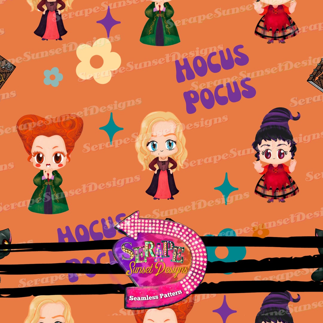 Hocus POCUS Halloween Seamless File - Etsy